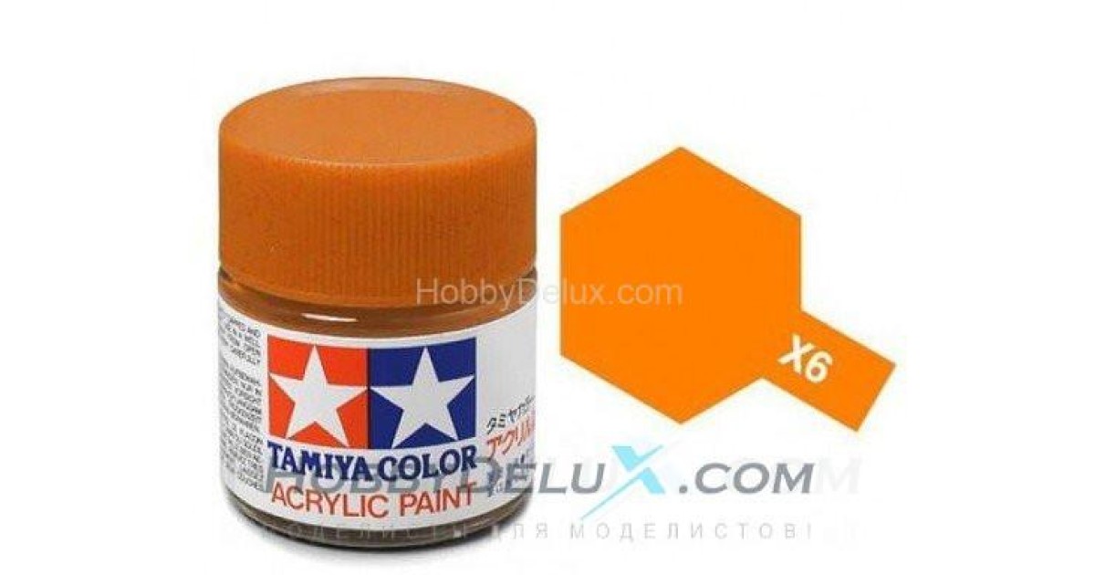 Краска акриловая Tamiya - X-6 Orange (Оранжевая) 81506 81506 – купить в ...
